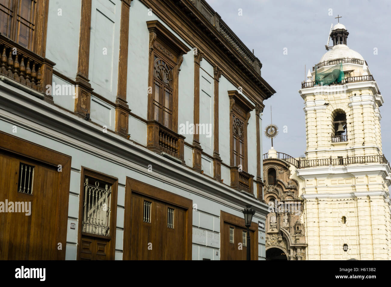 Colonial architecture in the city of Lima, Peru Stock Photo - Alamy