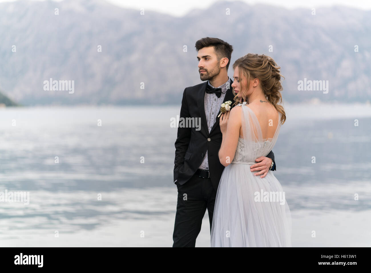 beautiful caucasian couple just married Stock Photo - Alamy