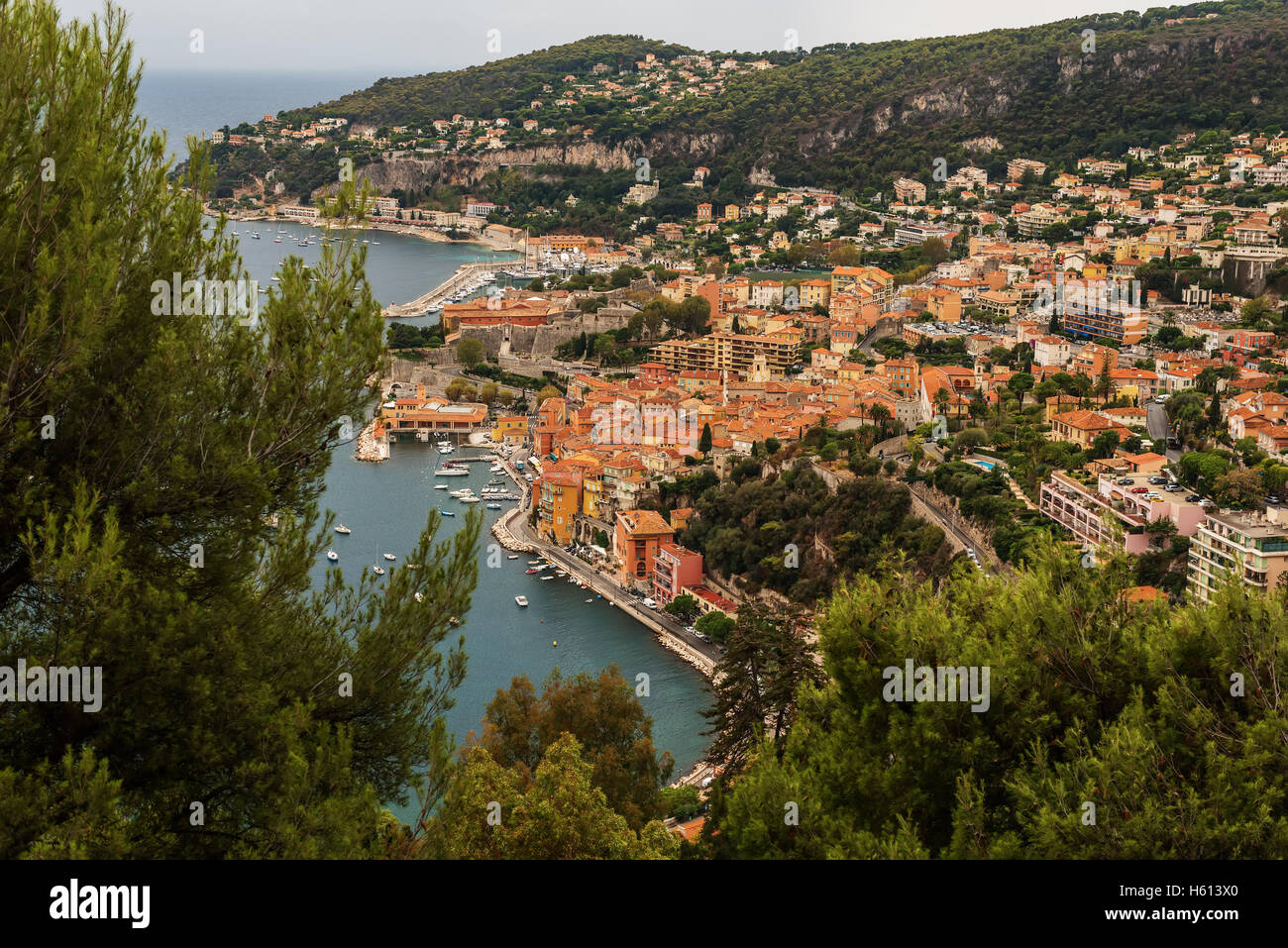 Nice, France: panoramic top view of Port Stock Photo - Alamy