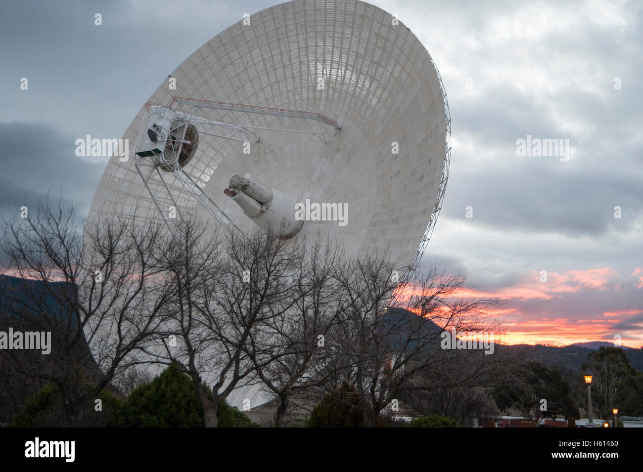 Radio telescope at the Canberra Deep Space Communication complex at ...