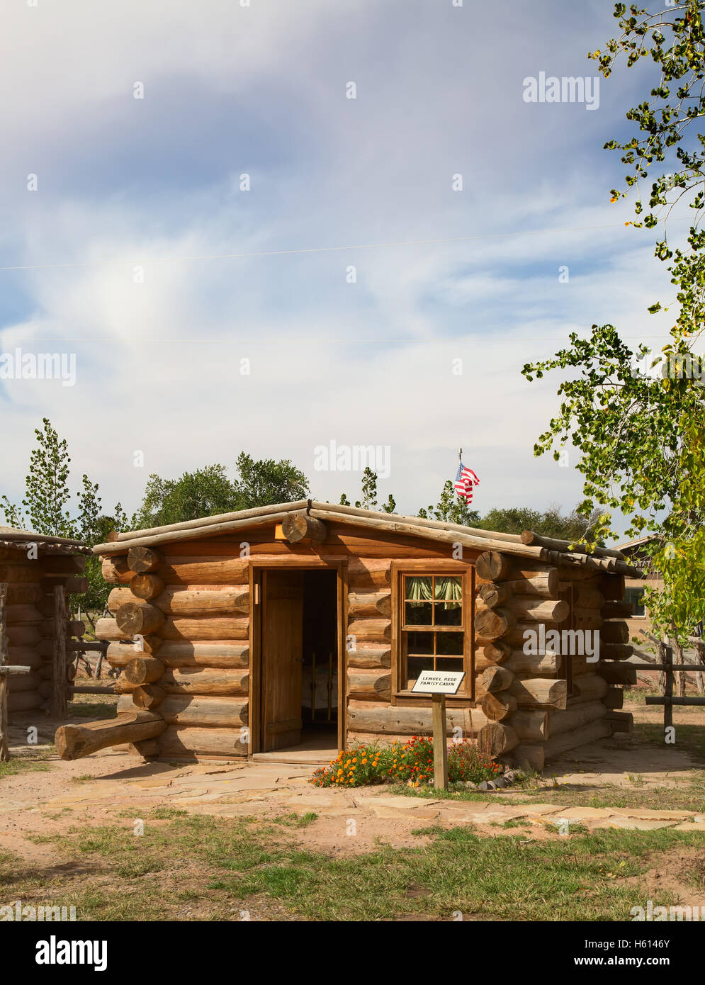Historial outpost of the Wild West Pioneers on the border between ...