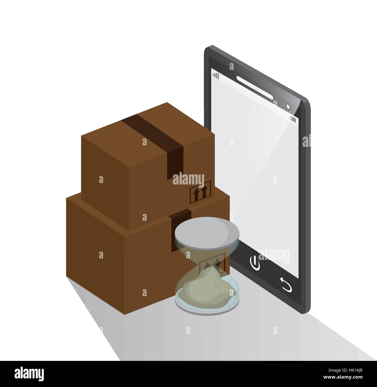 Package and smartphone of delivery design Stock Vector Image & Art - Alamy