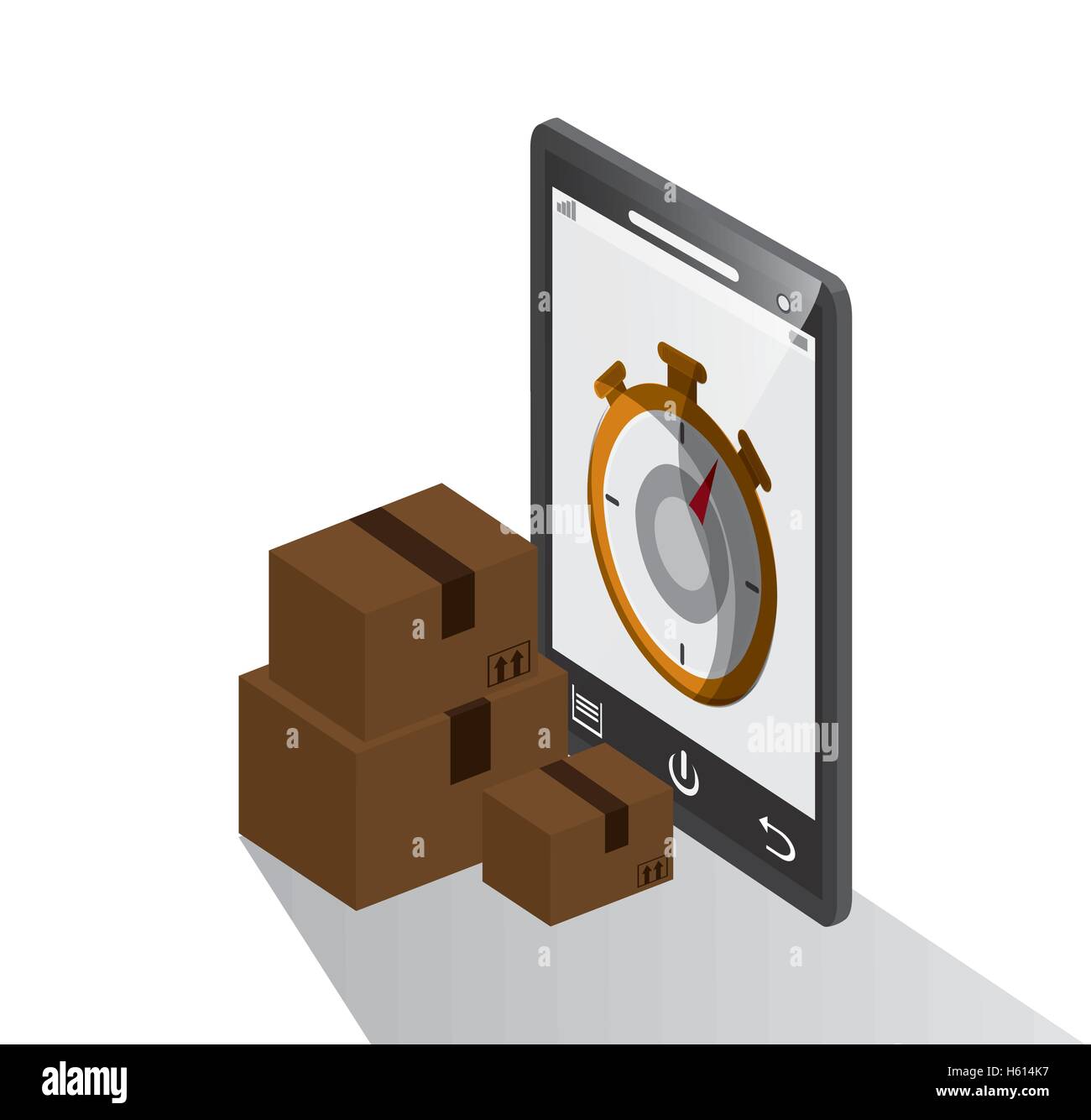 Package and smartphone of delivery design Stock Vector Image & Art - Alamy