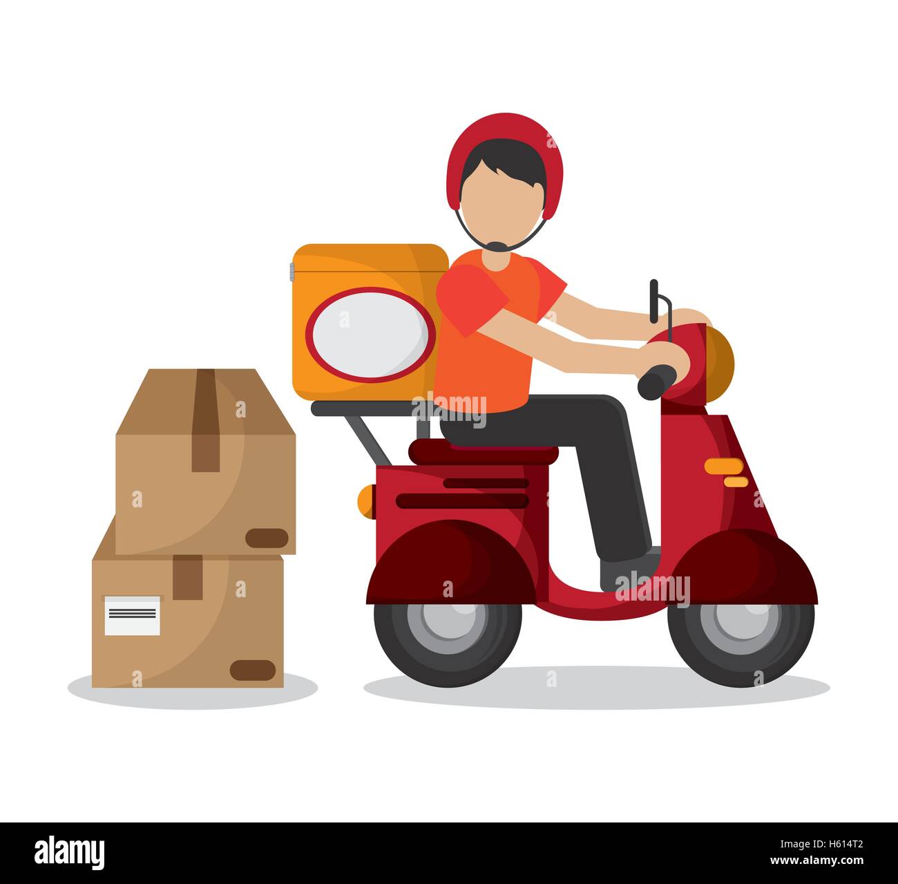 Package and motorcycle of delivery design Stock Vector Image & Art - Alamy