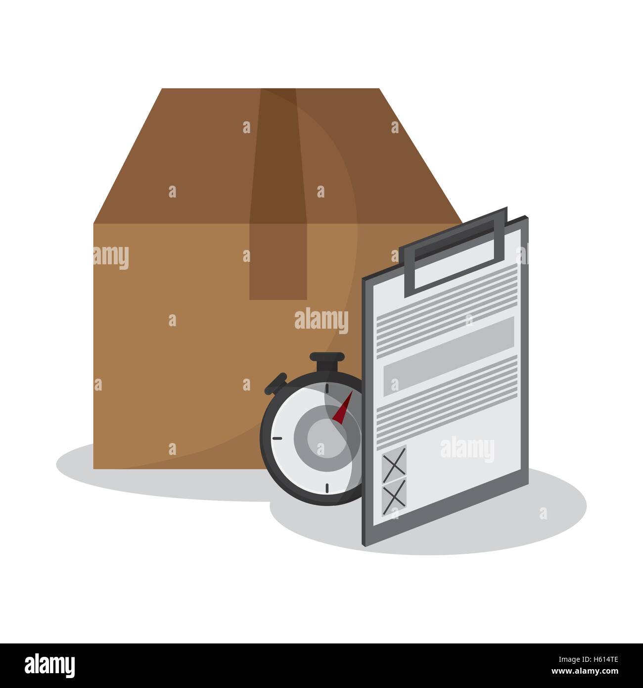Package and checklist of delivery design Stock Vector Image & Art - Alamy