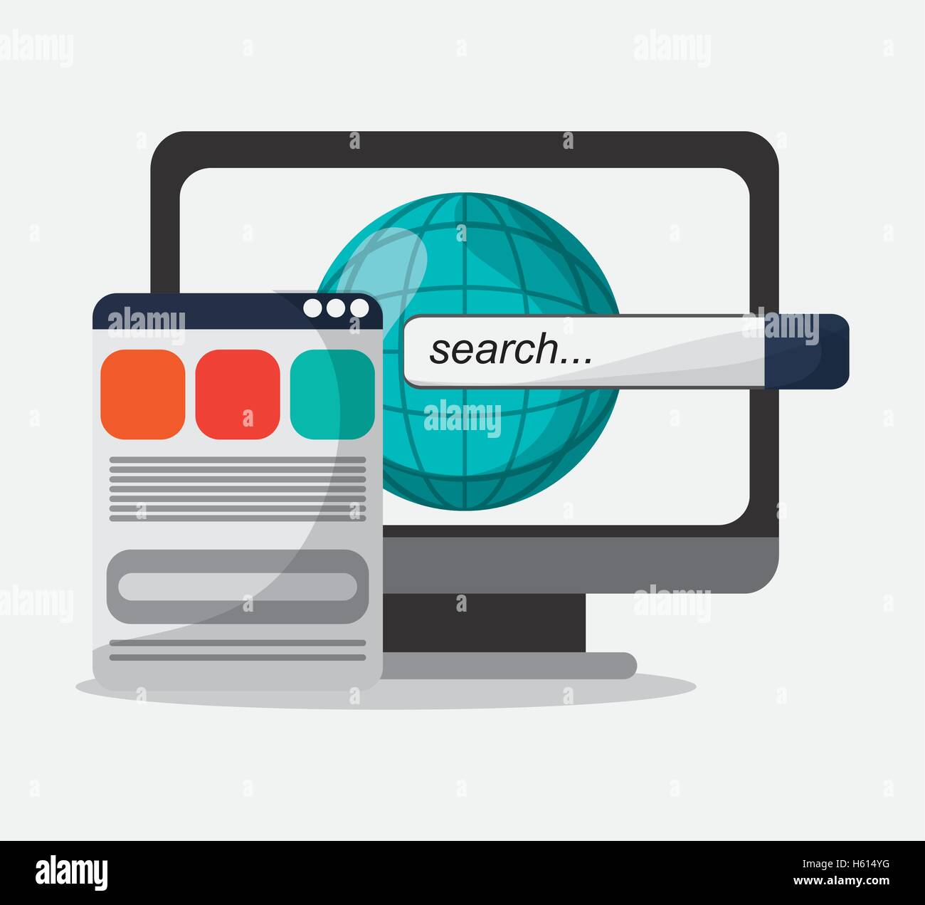 Computer and digital marketing design Stock Vector Image & Art - Alamy
