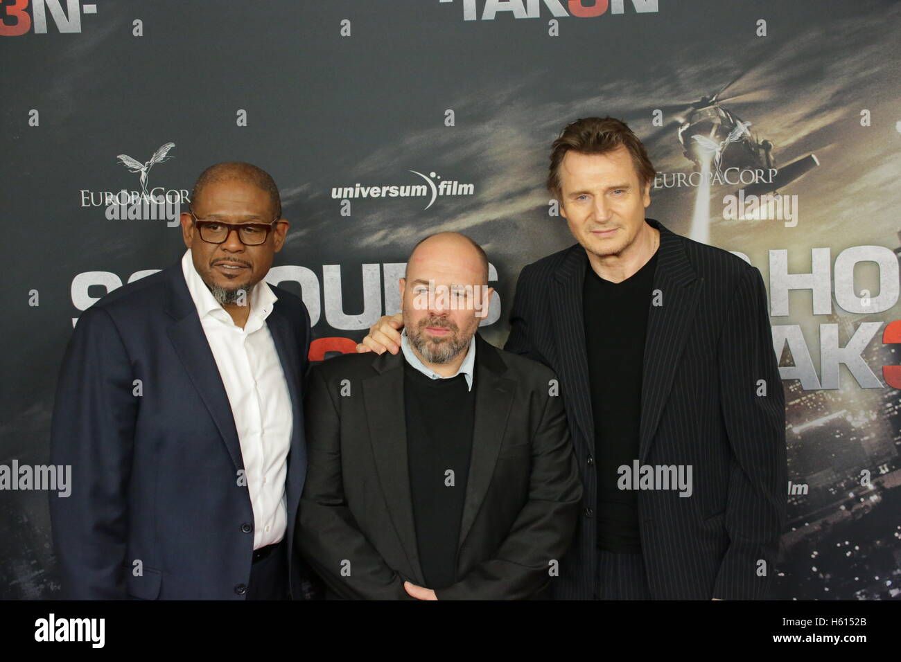 Oliver Megaton, Forest Whitaker and Liam Neeson at the film premiere of ...