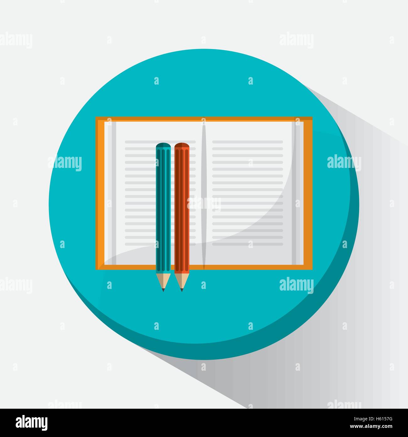 Pencils and book design Stock Vector Image & Art - Alamy