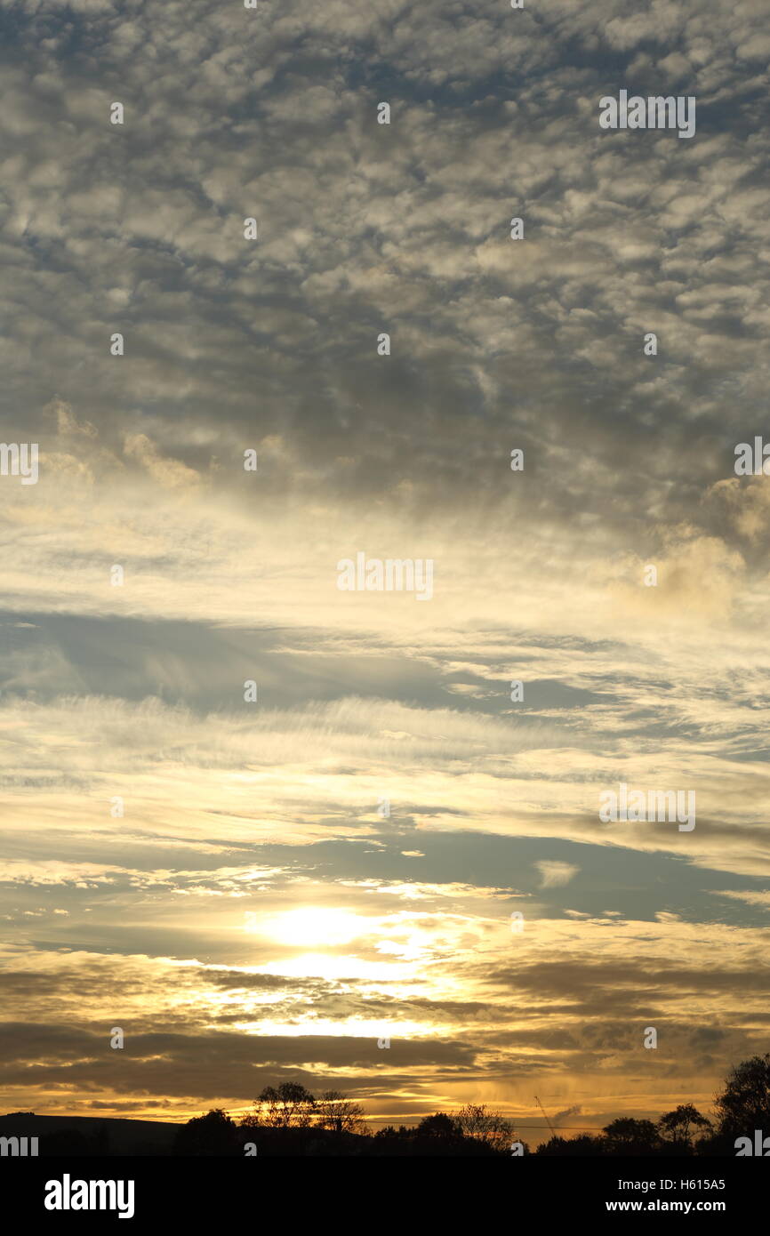 Sussex October Sunset Big Sky Stock Photo - Alamy