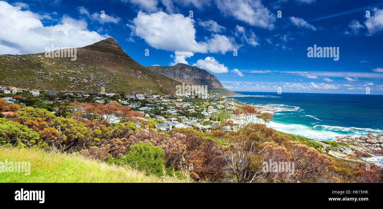 Cape Town panoramic landscape, Camps Bay and Lion's Head mountain ...