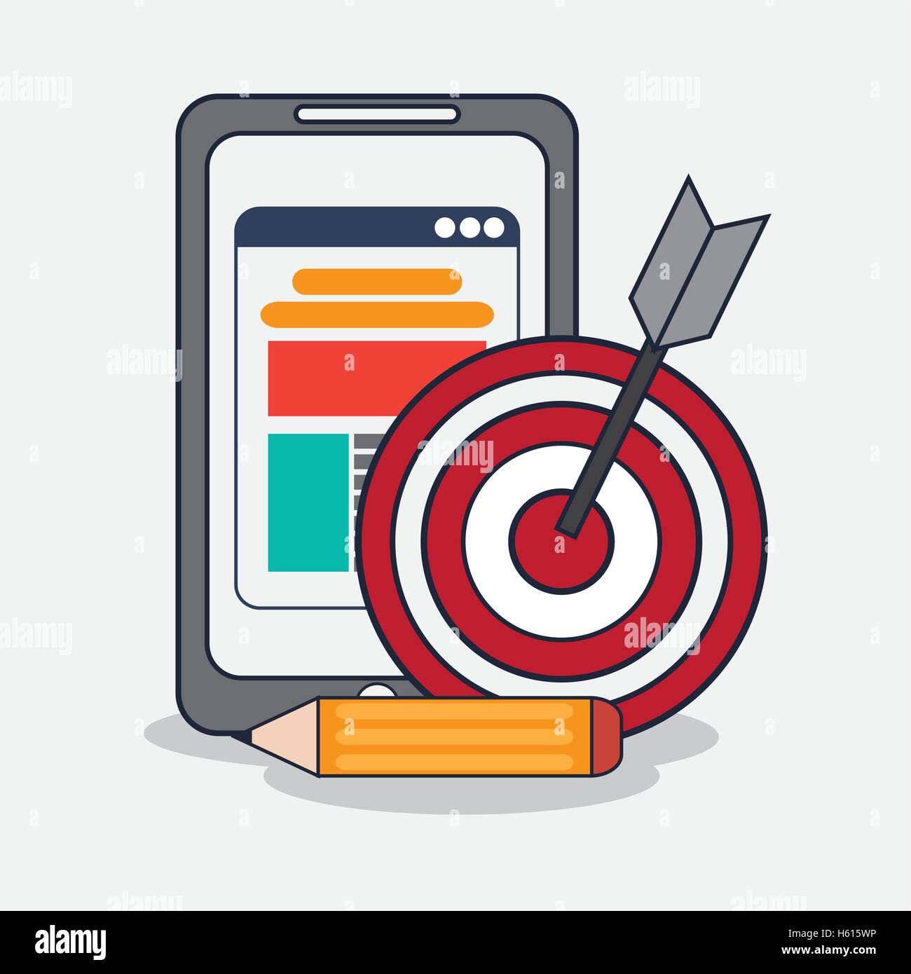 Smartphone and digital marketing design Stock Vector Image & Art - Alamy