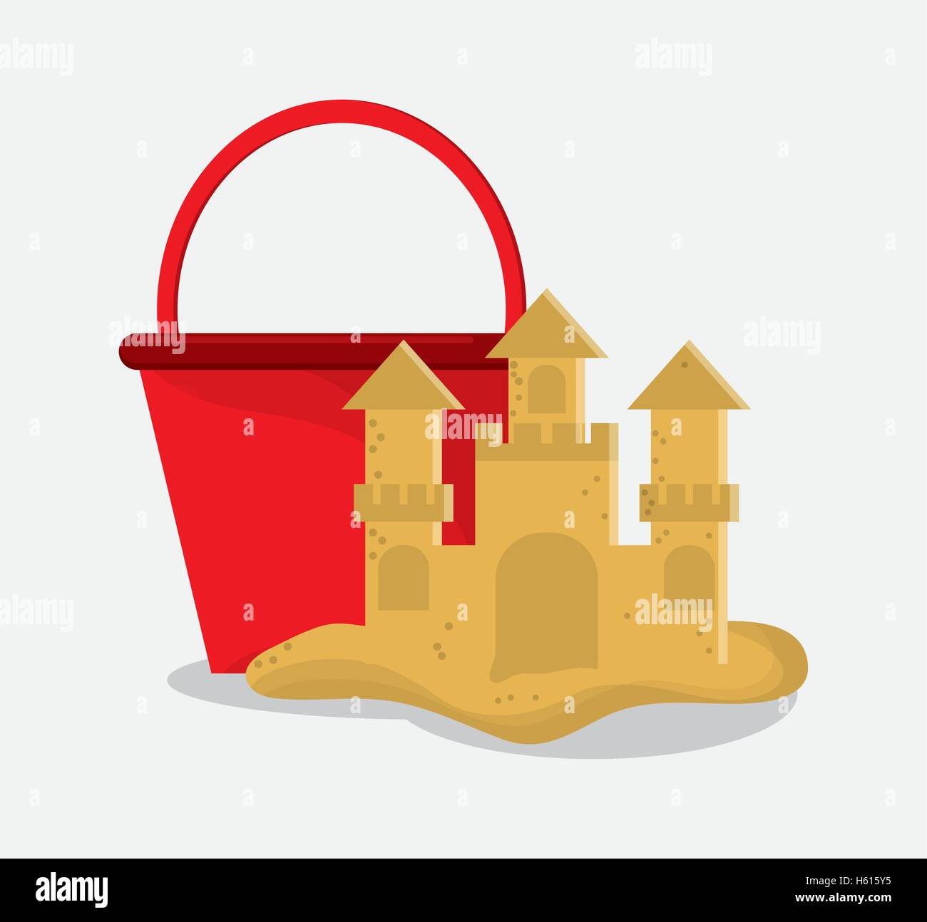 Sand bucket of summer and vacation design Stock Vector Image & Art - Alamy