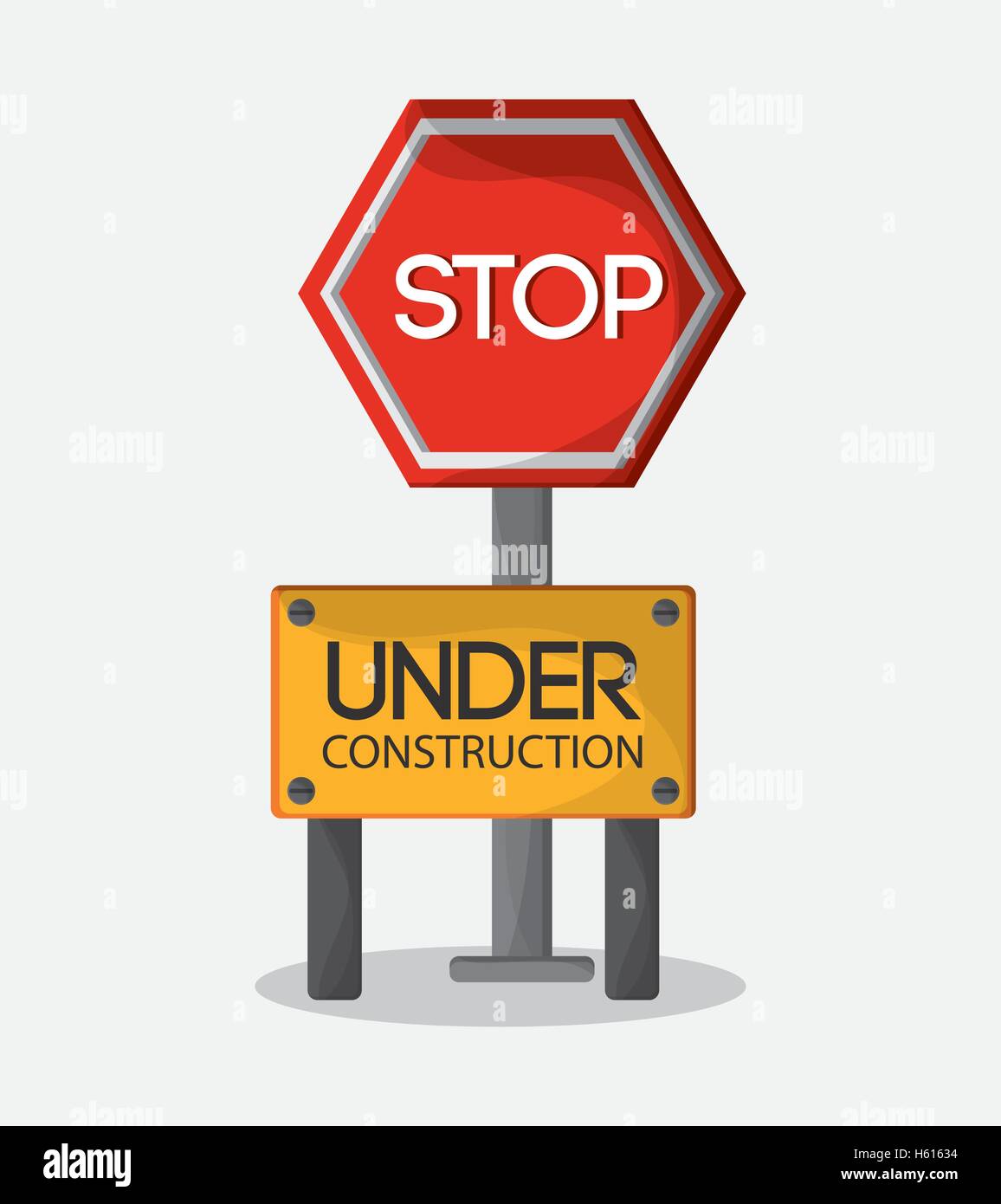 Stop of under construction design Stock Vector Image & Art - Alamy