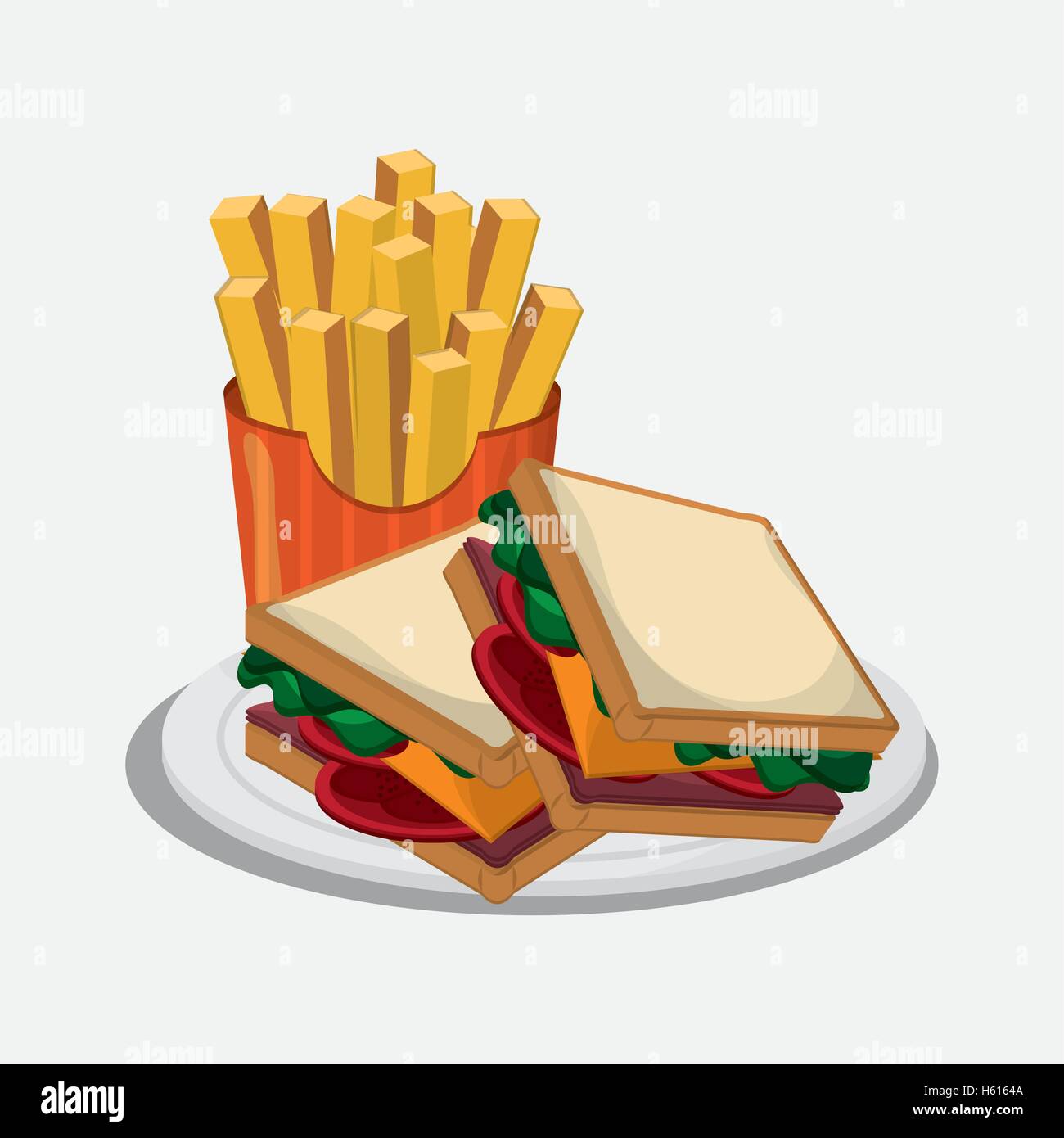 Sandwich and french fries design Stock Vector Image & Art - Alamy
