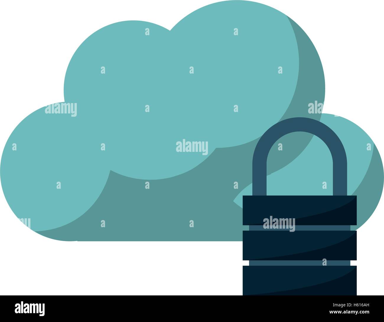 Isolated cloud with padlock design Stock Vector Image & Art - Alamy