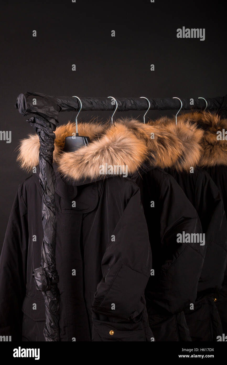 Fur hood coats hi-res stock photography and images - Alamy