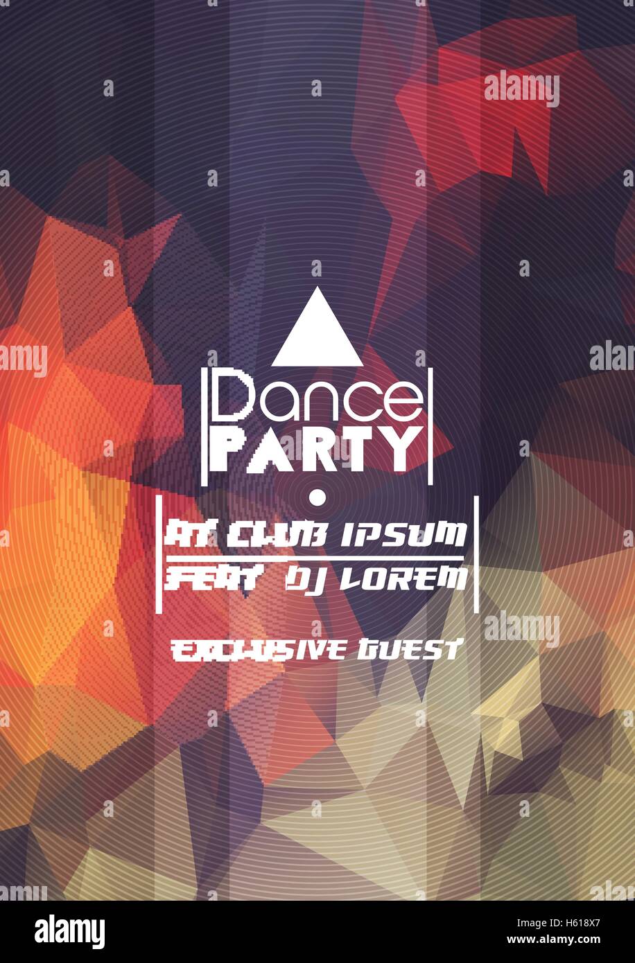 Abstract Geometric Party Poster Background Template - Vector ...