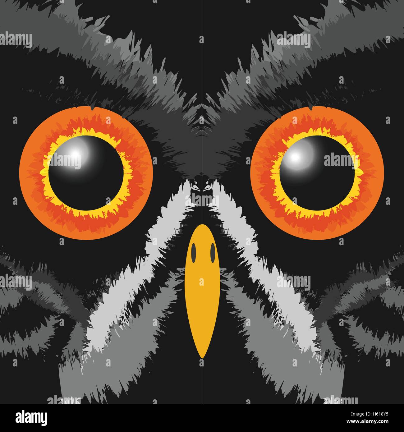 Halloween Poster with Owl eye - Vector Illustration Stock Vector Image ...