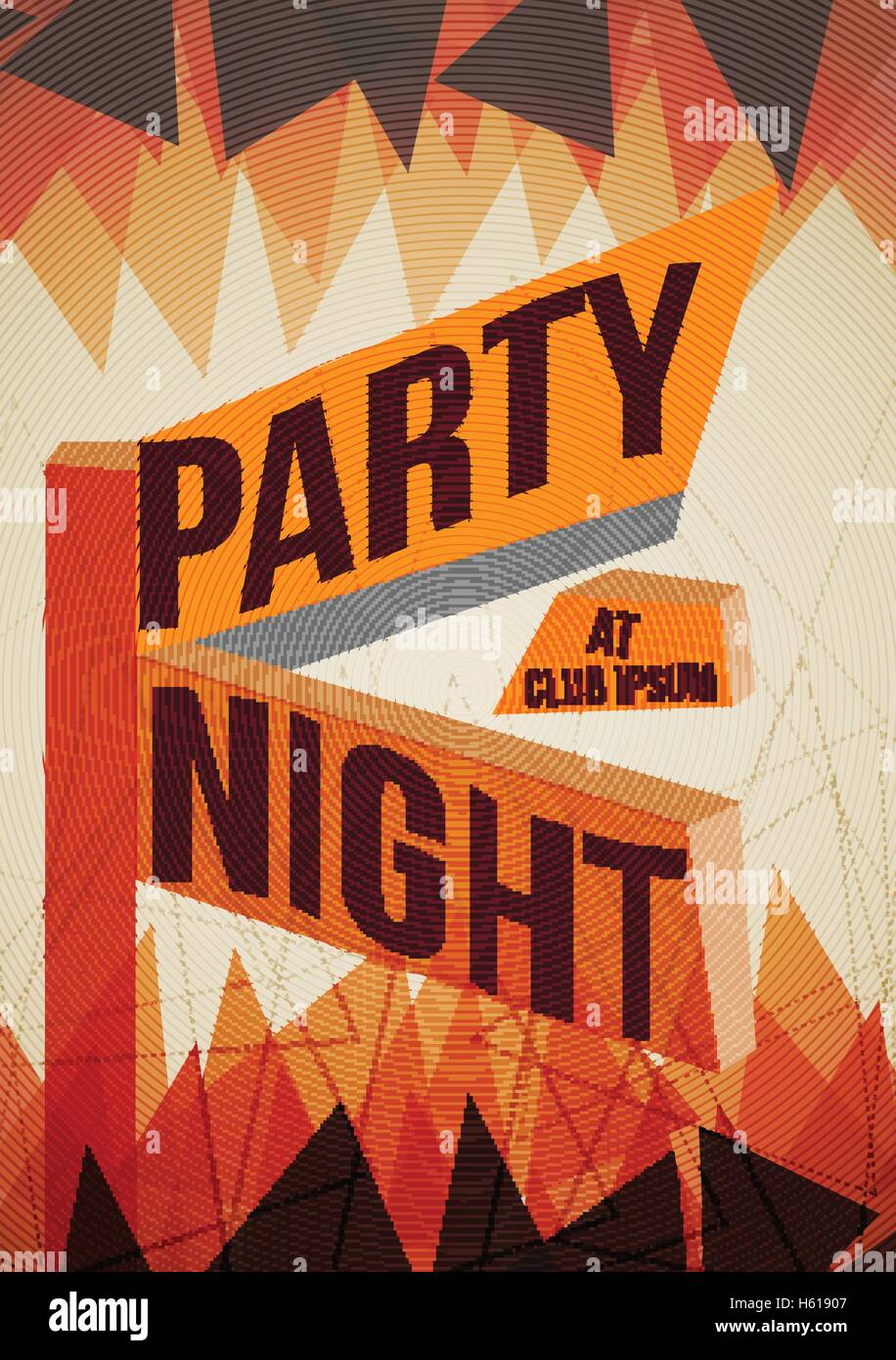 Abstract Geometric Party Poster Background Template - Vector ...