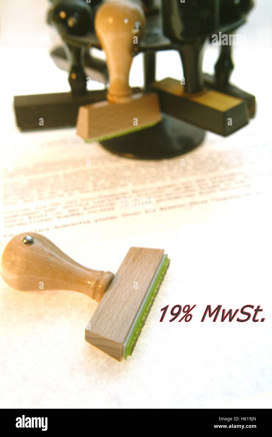 New German VAT, 19 Stock Photo - Alamy