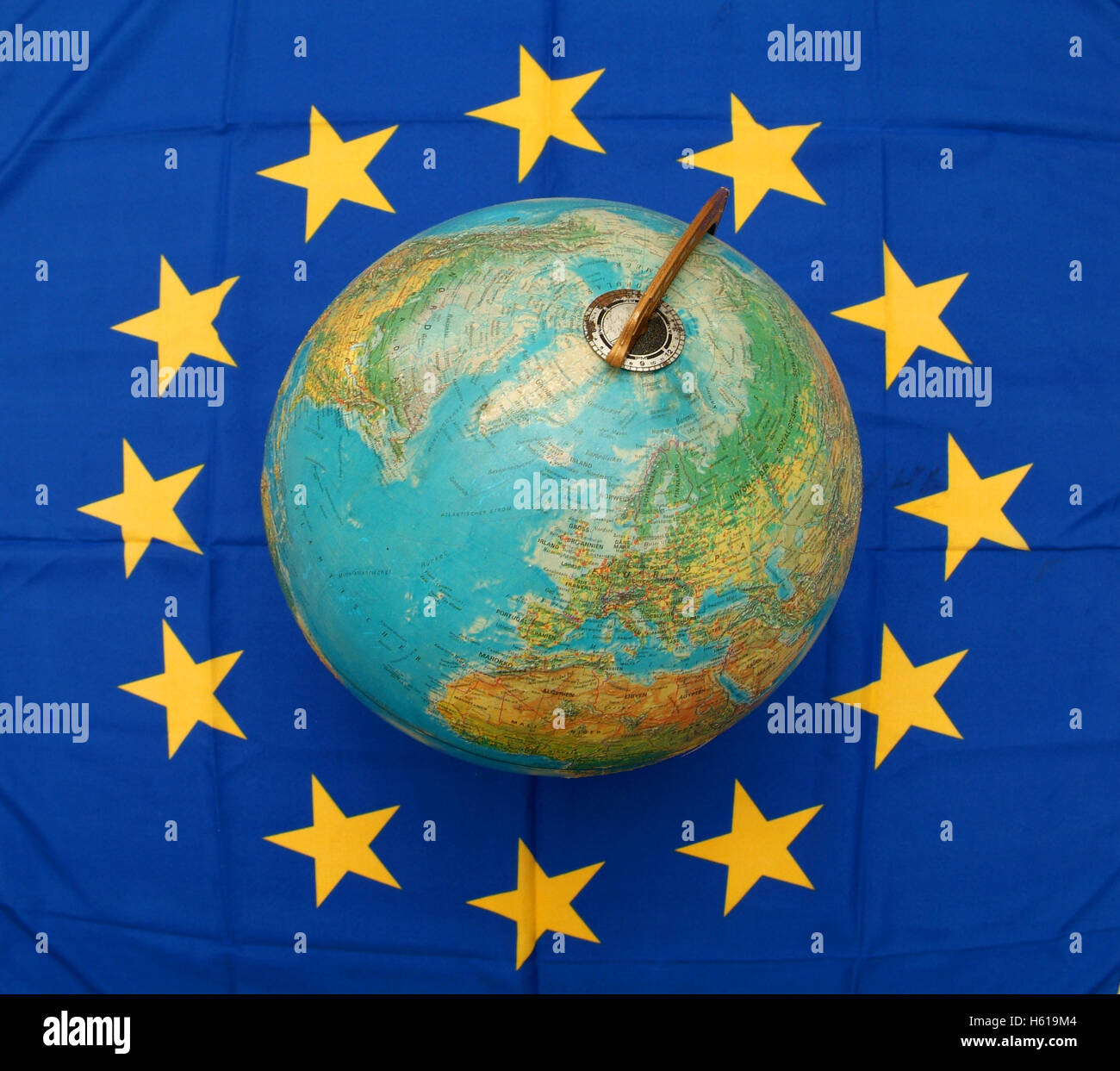 Globe and EU Stock Photo - Alamy
