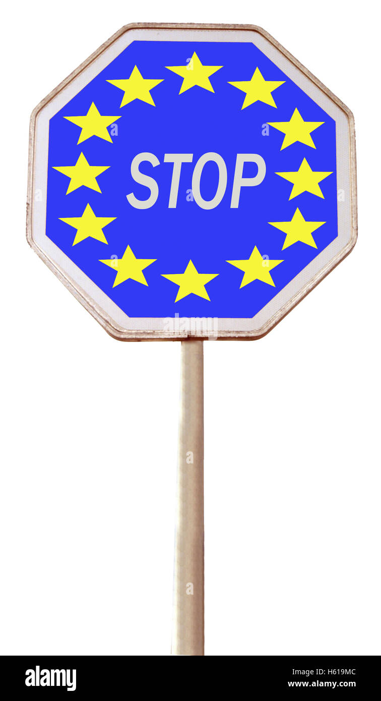 Symbolic for stop European Union Stock Photo - Alamy