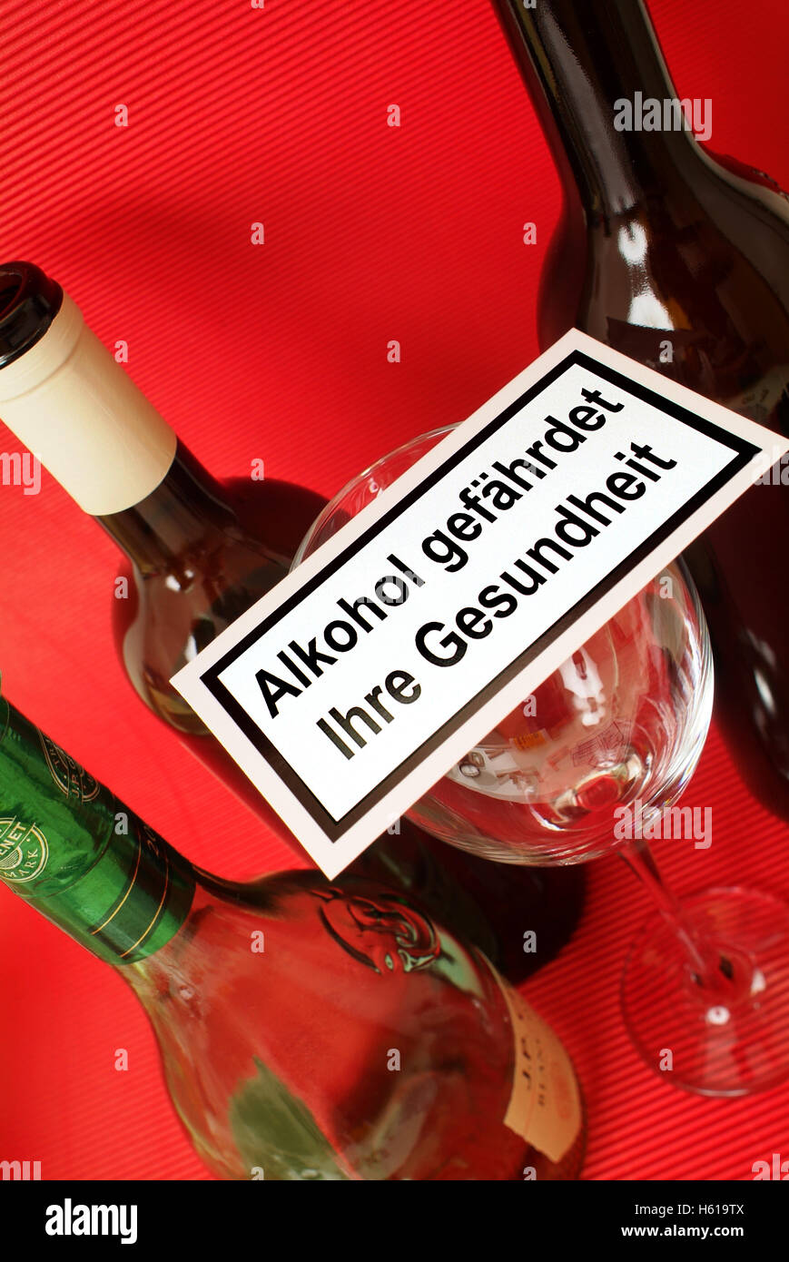 Warning notices for alcohol Stock Photo - Alamy