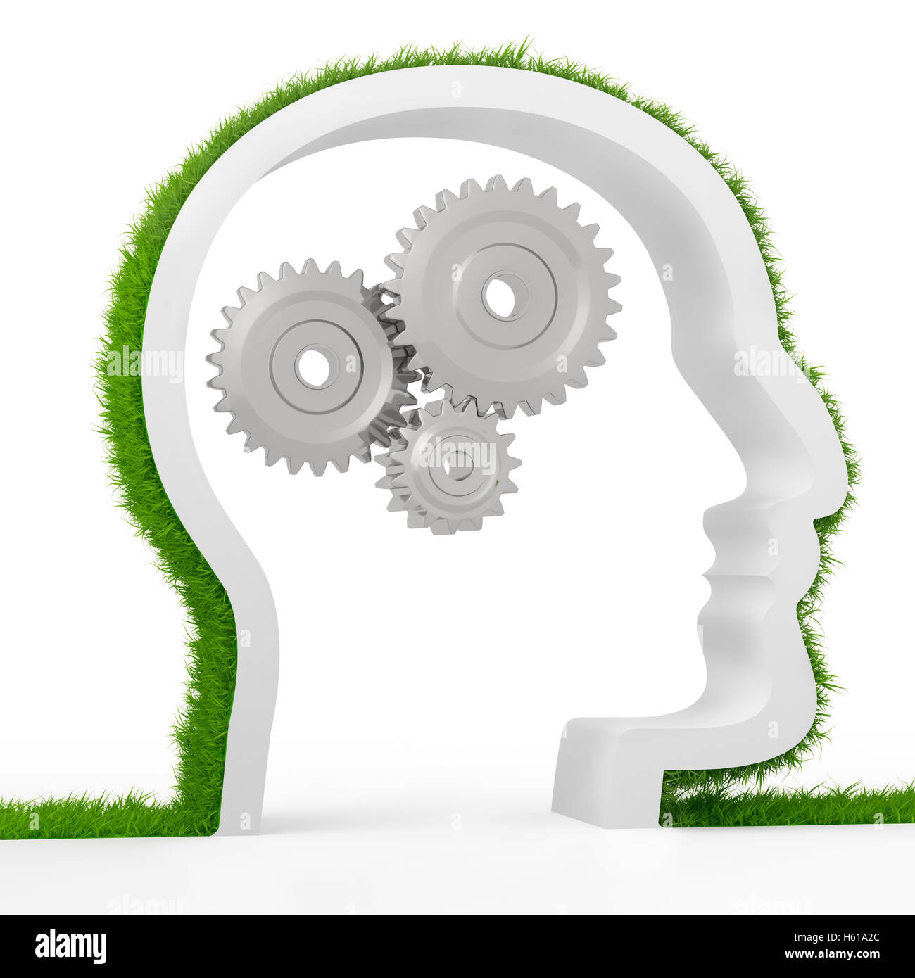 Thinking head 3d Stock Photo - Alamy