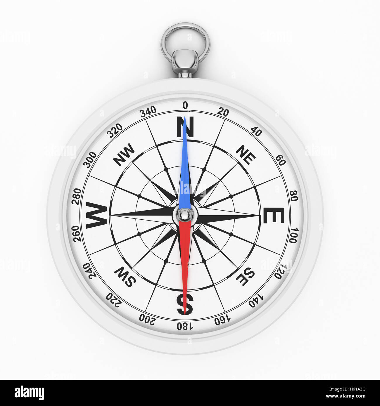 White compass icon Stock Photo - Alamy