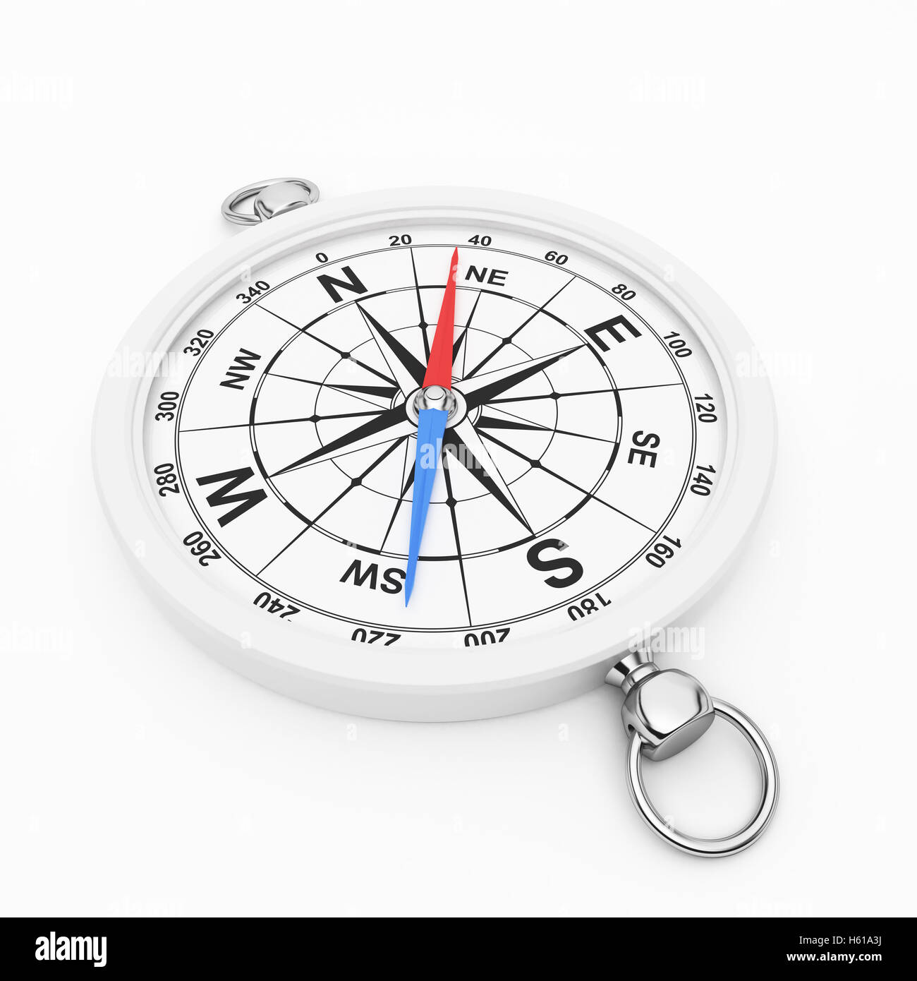 White compass 3d render Stock Photo - Alamy