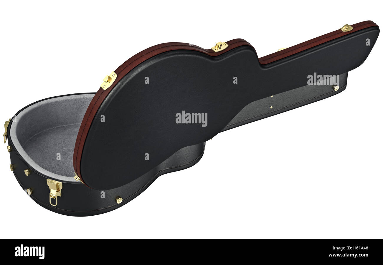 Opening case for guitar, open view Stock Photo - Alamy