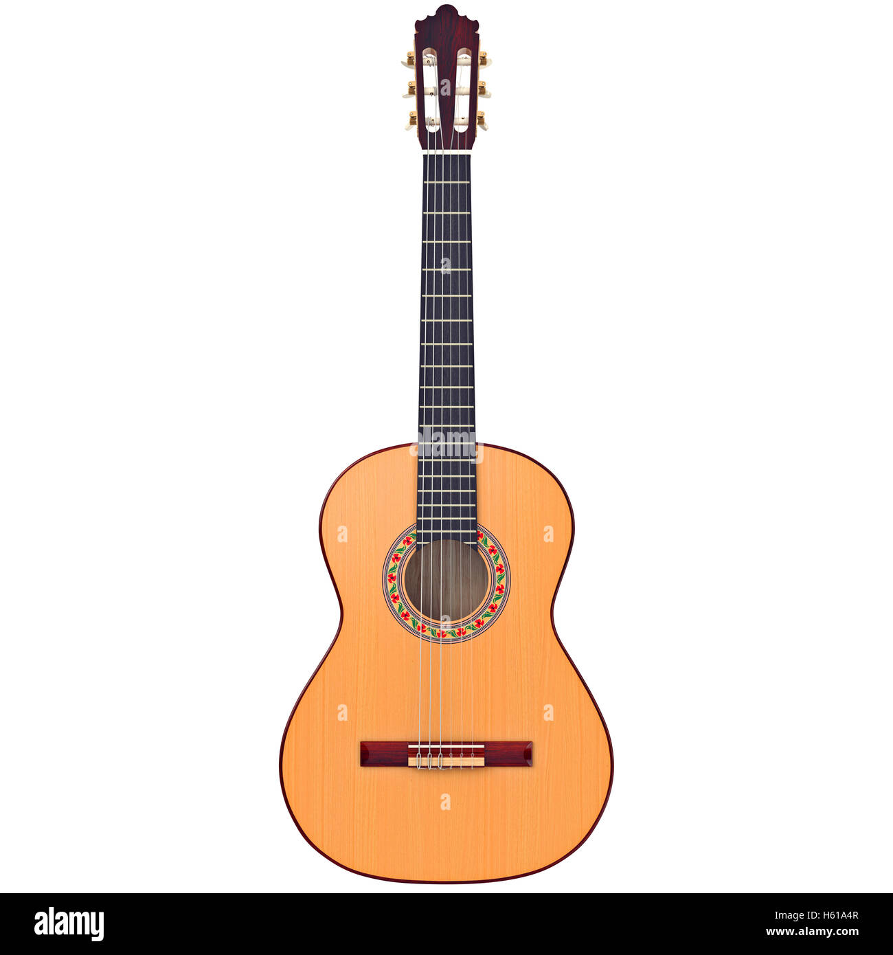 Classical guitar, front view Stock Photo - Alamy