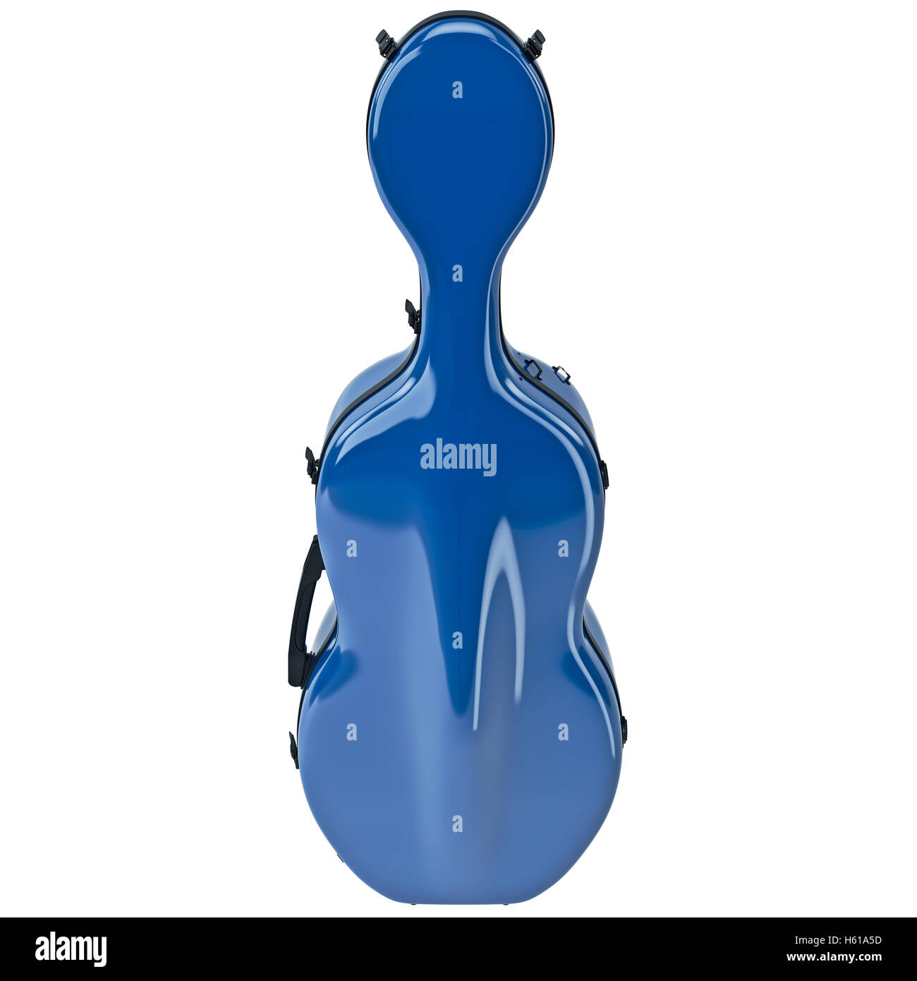 Case cello musical equipment, front view Stock Photo - Alamy