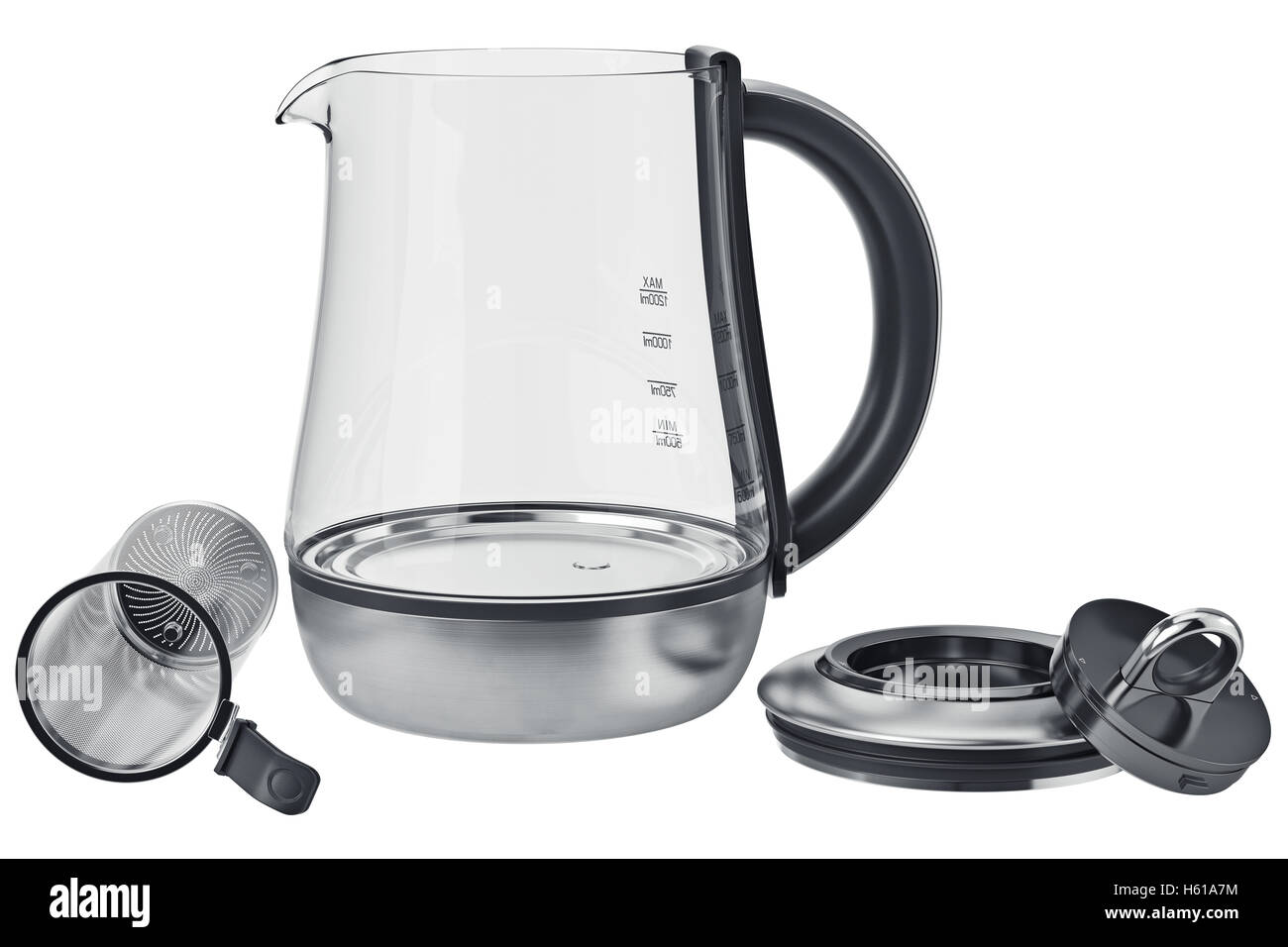 Stainless steel electric kettle Cut Out Stock Images & Pictures - Alamy