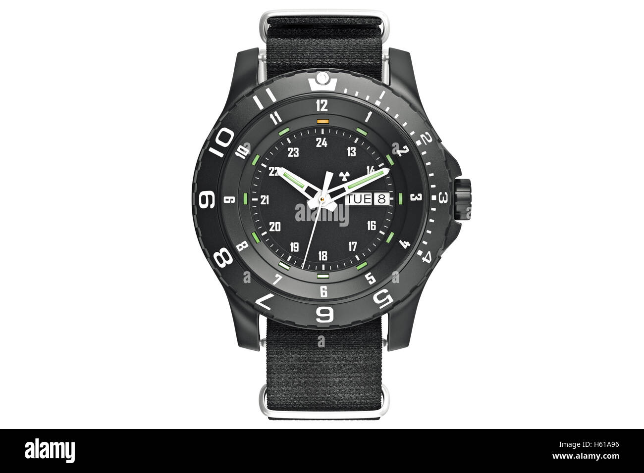 Military watch wrist, top view Stock Photo - Alamy