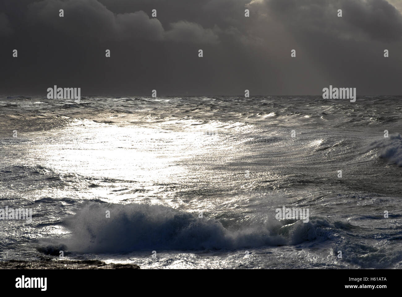 UK, Dorset, Portland Bill, Winter Storm Stock Photo - Alamy