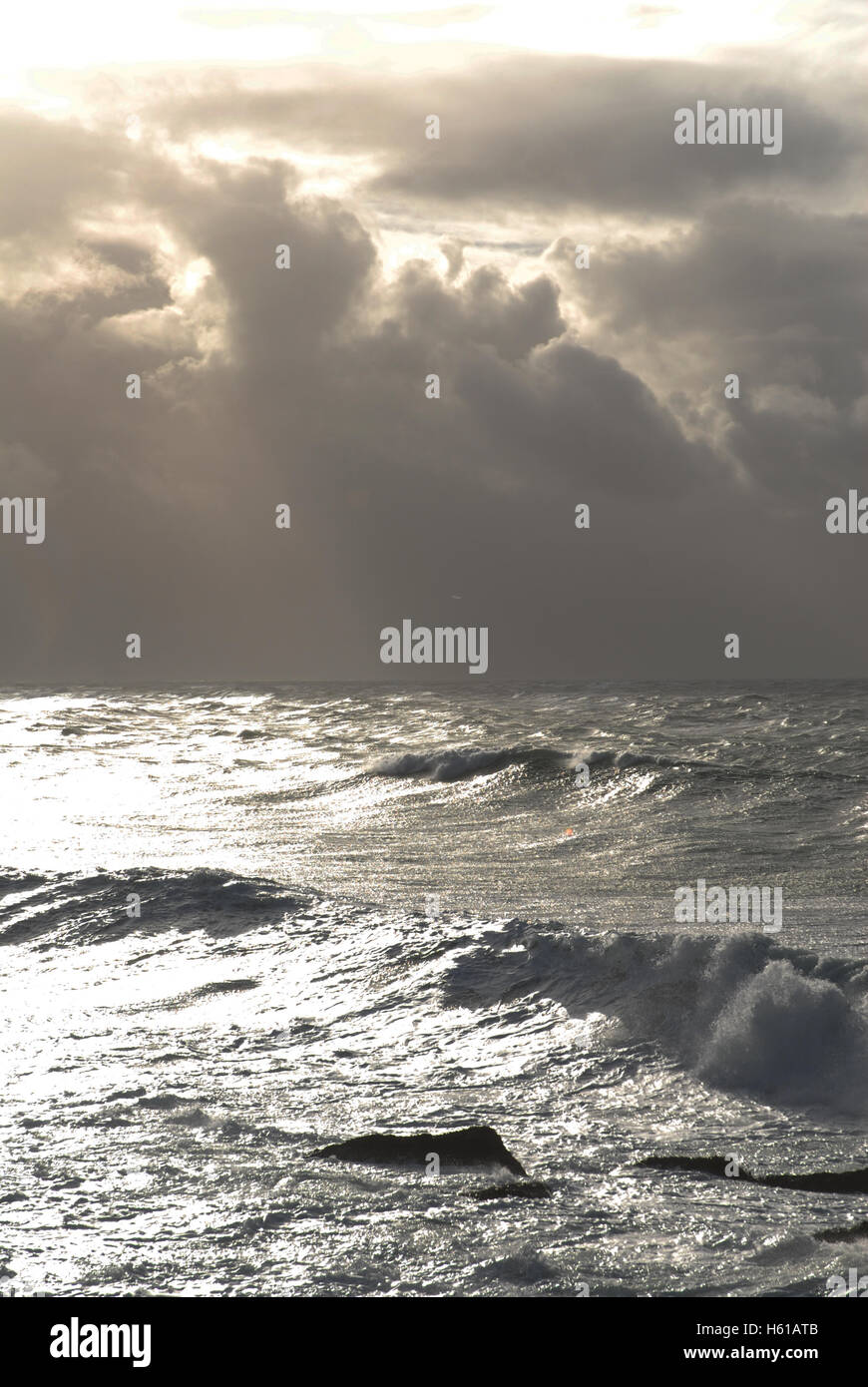 UK, Dorset, Portland Bill, Winter Storm Stock Photo - Alamy