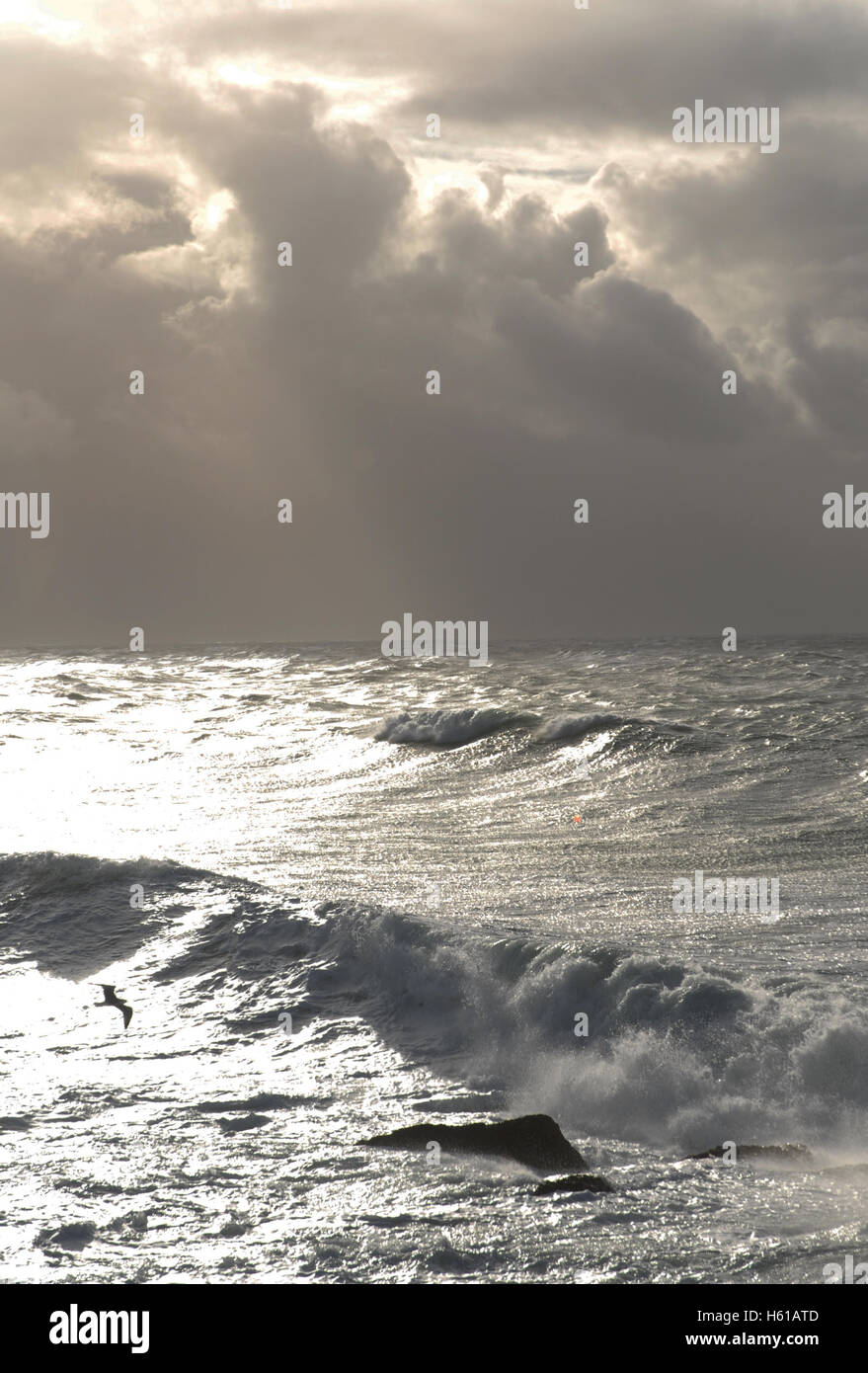UK, Dorset, Portland Bill, Winter Storm Stock Photo - Alamy