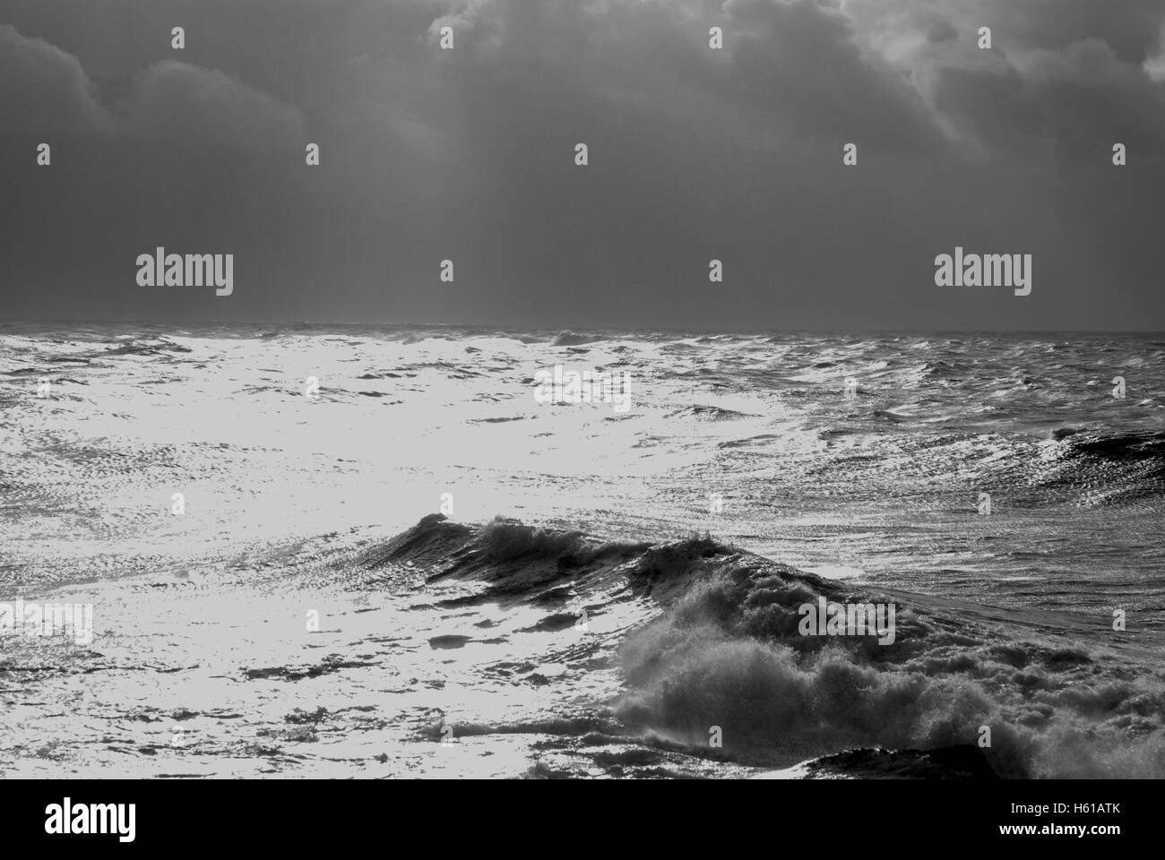 Storm sea winter Black and White Stock Photos & Images - Alamy