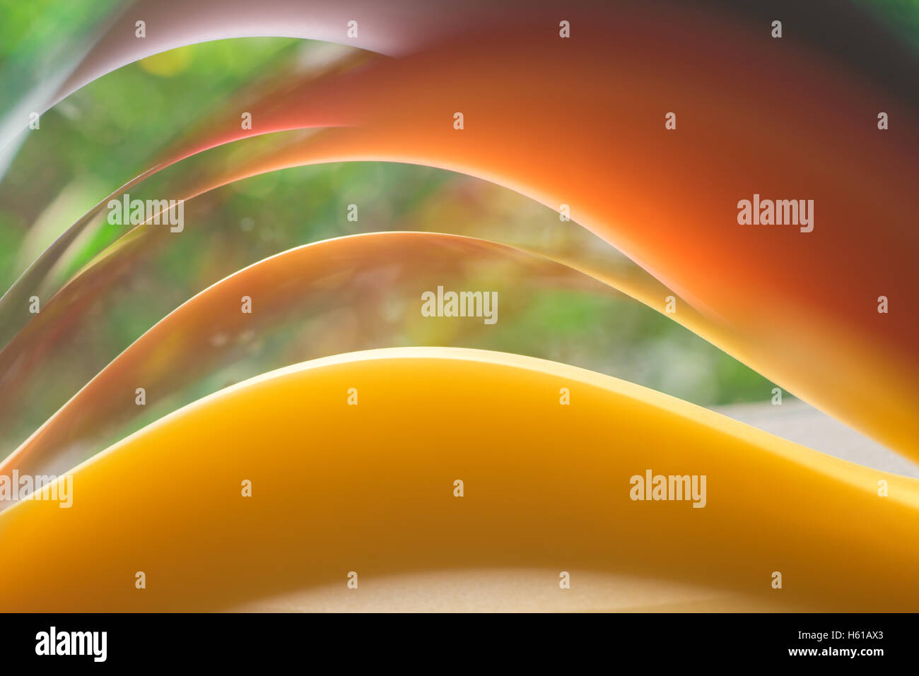 macro of colorful curved sheets of paper Stock Photo - Alamy