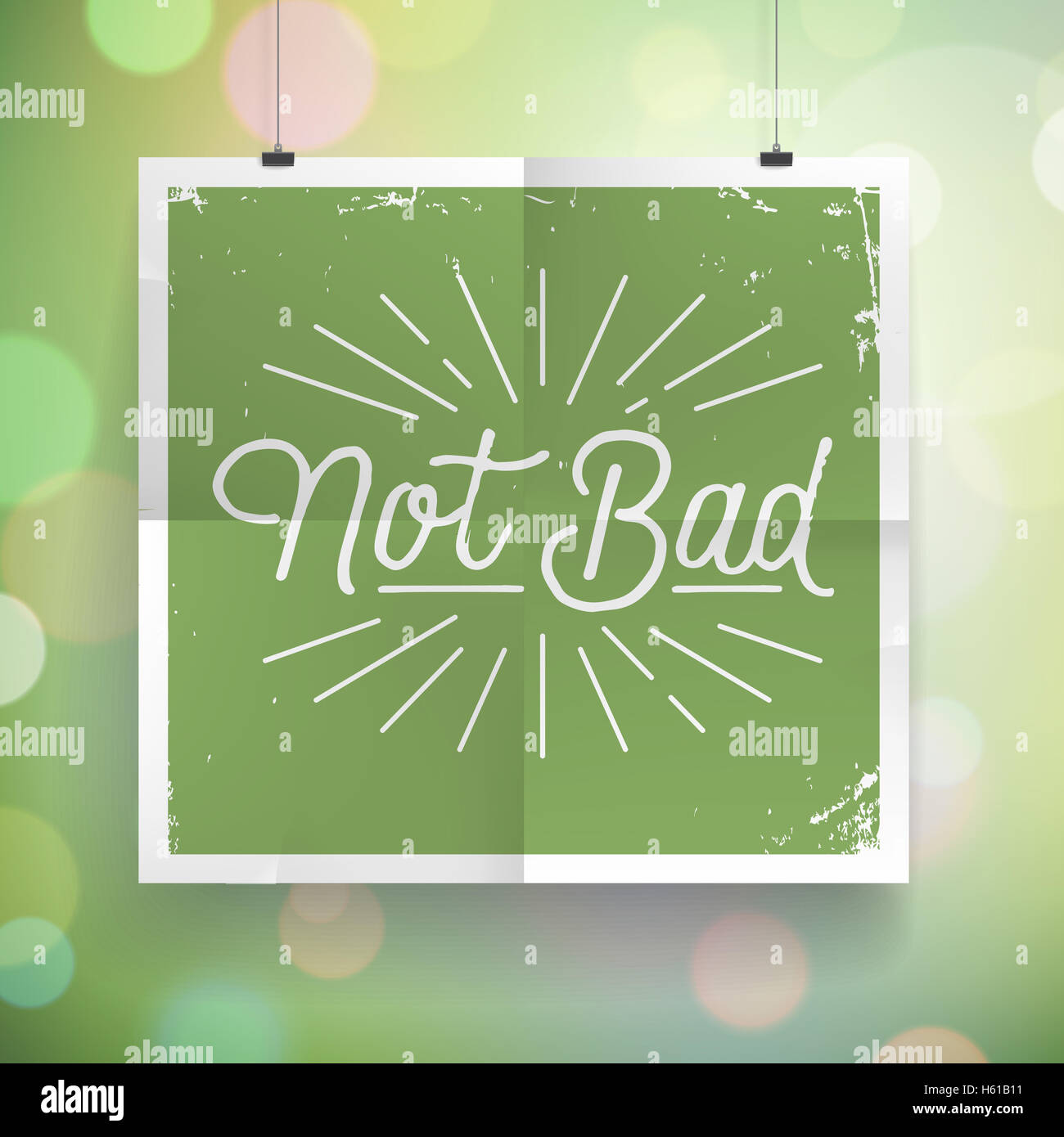 Poster with hand drawn lettering slogan on vintage background Stock ...