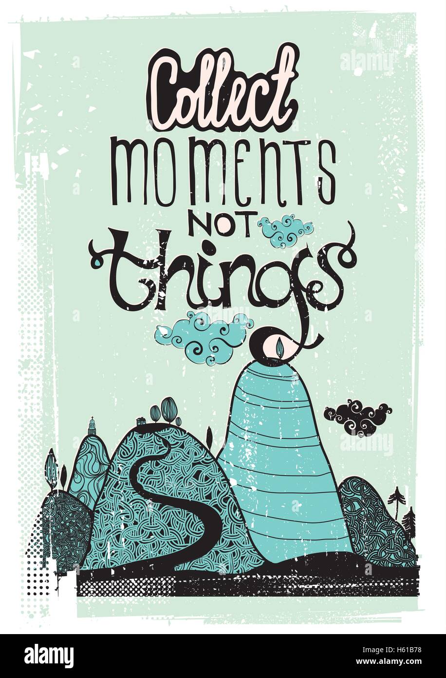 Motivational poster on blue background Stock Vector Image & Art - Alamy