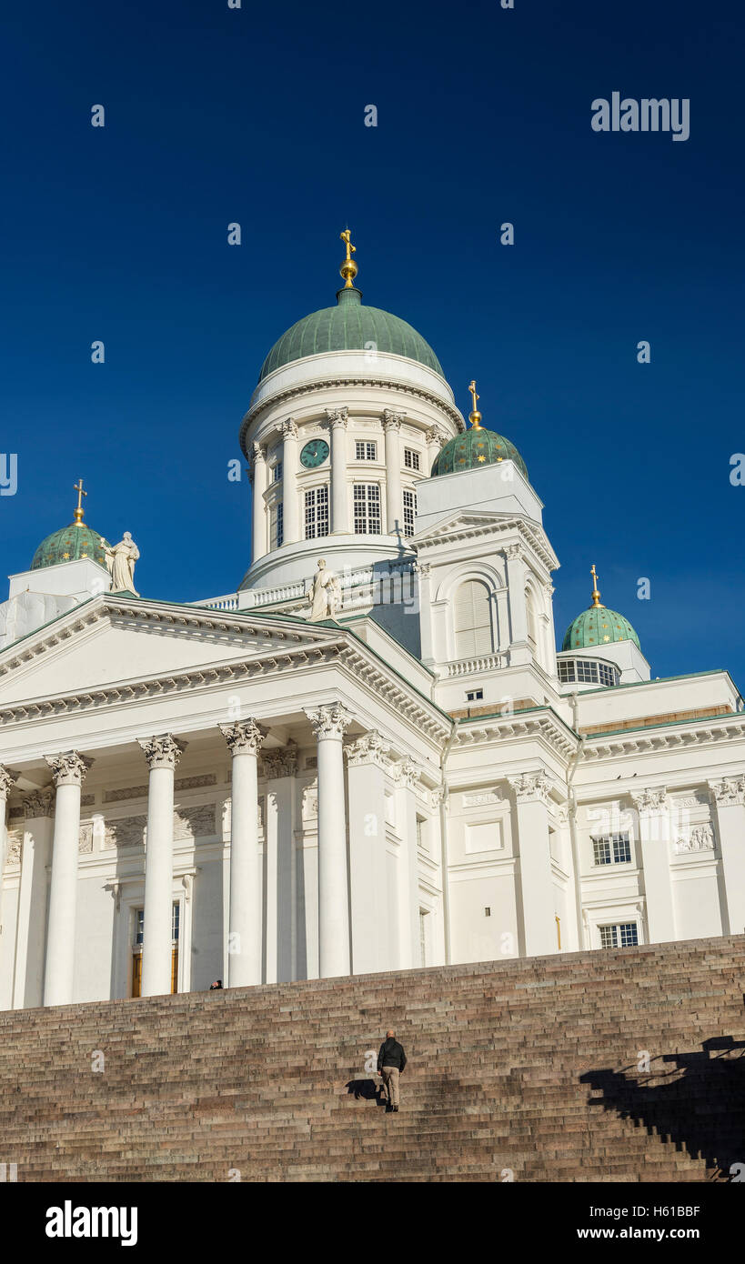 Helsinki city cathedral landmark in senate square finland Stock Photo ...
