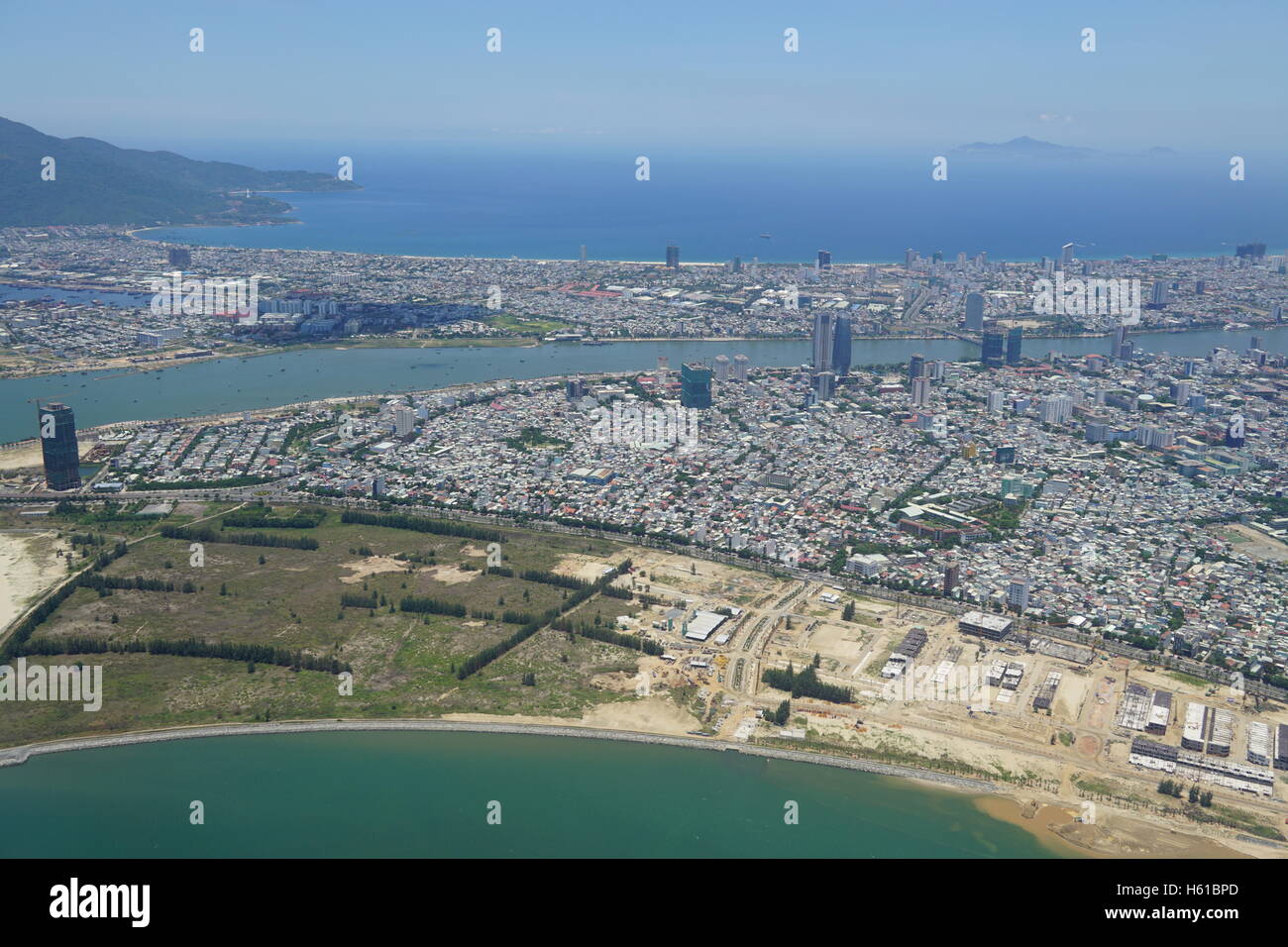 Aerial view of the Da Nang area in Central Vietnam Stock Photo - Alamy
