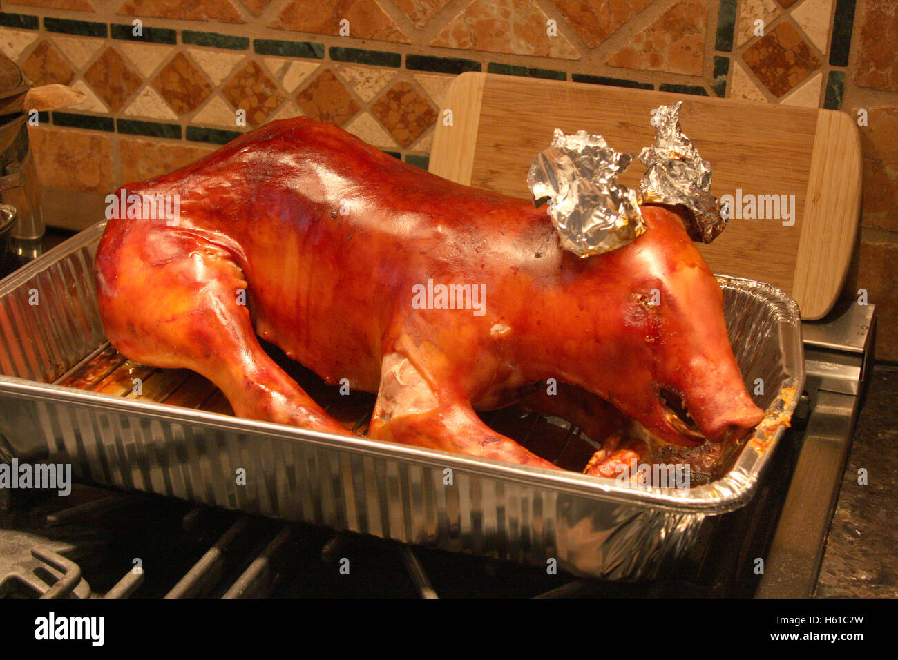 Tray cooked meat hi-res stock photography and images - Alamy