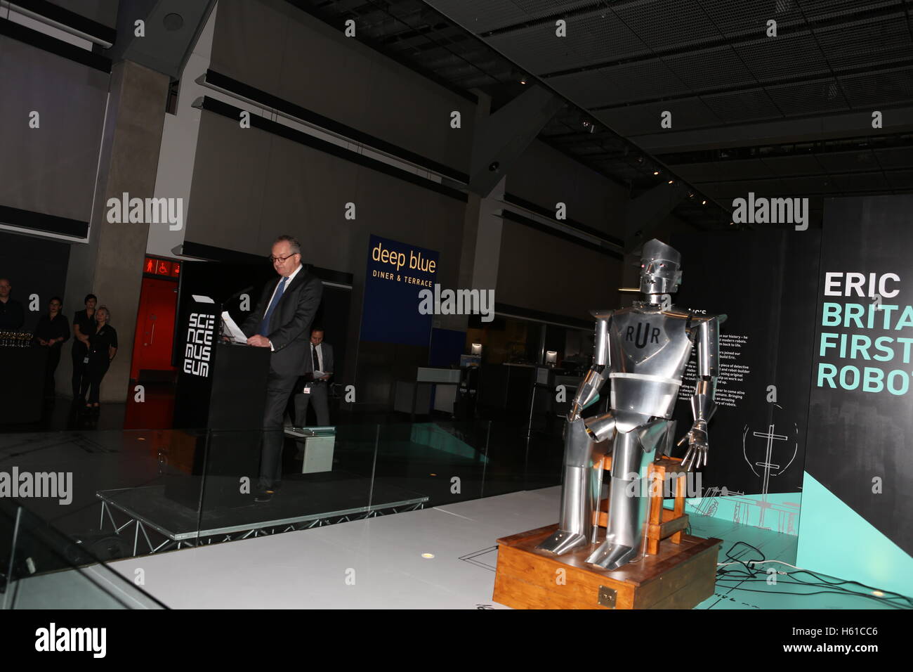 Eric the Britain's first robot at science museum Stock Photo - Alamy