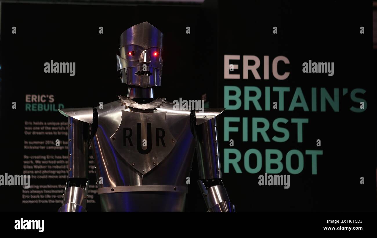 Eric the Britain's first robot at science museum Stock Photo - Alamy