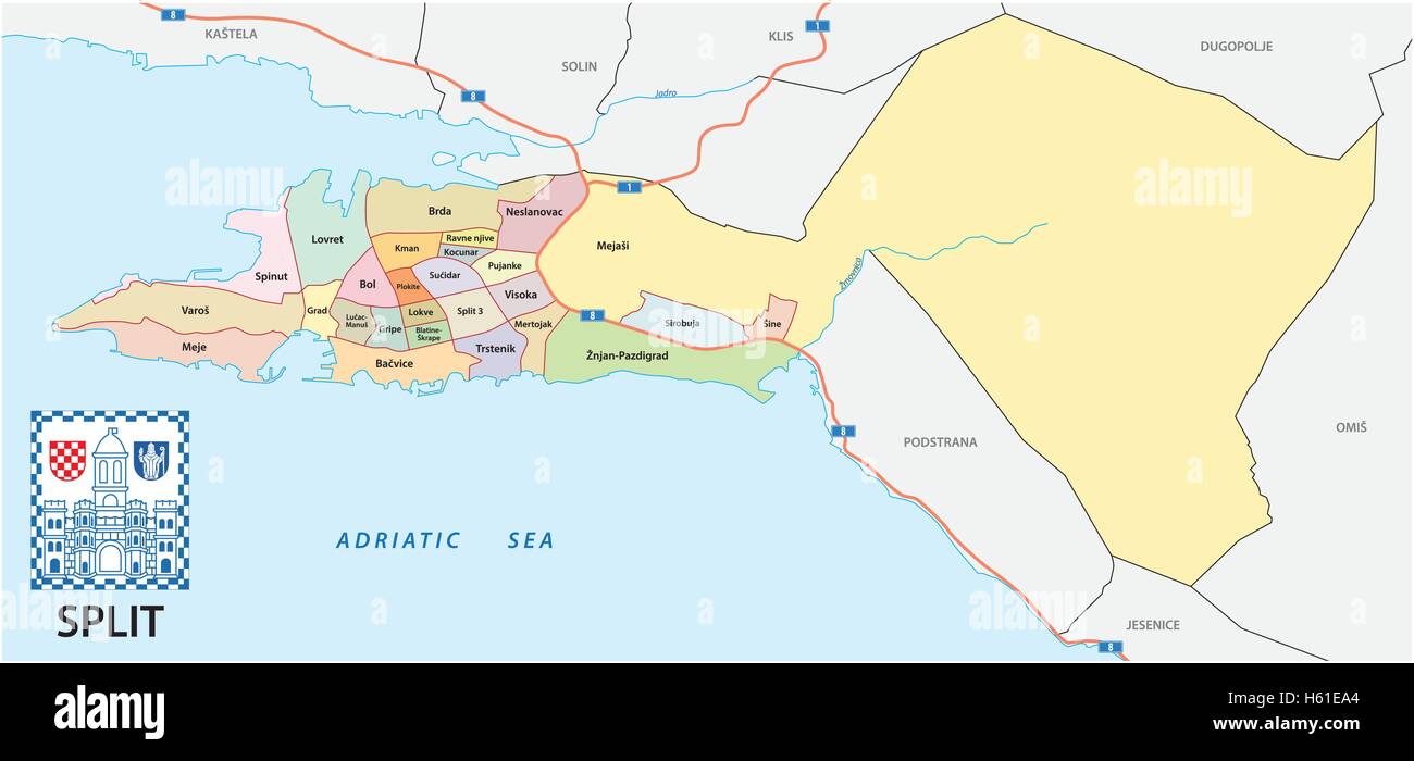 Split map hi-res stock photography and images - Alamy