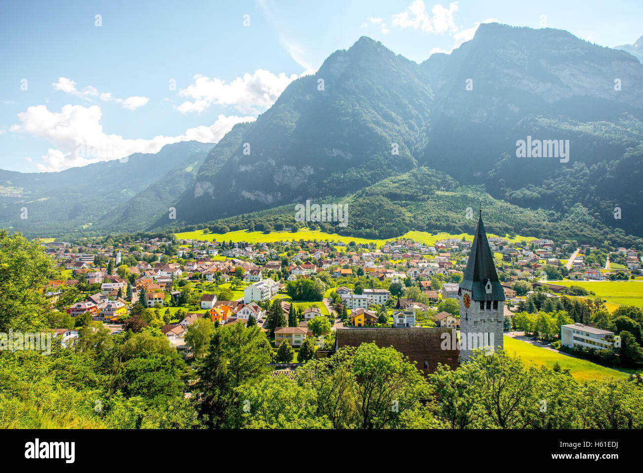 Balzers village in Liechtenstein Stock Photo - Alamy