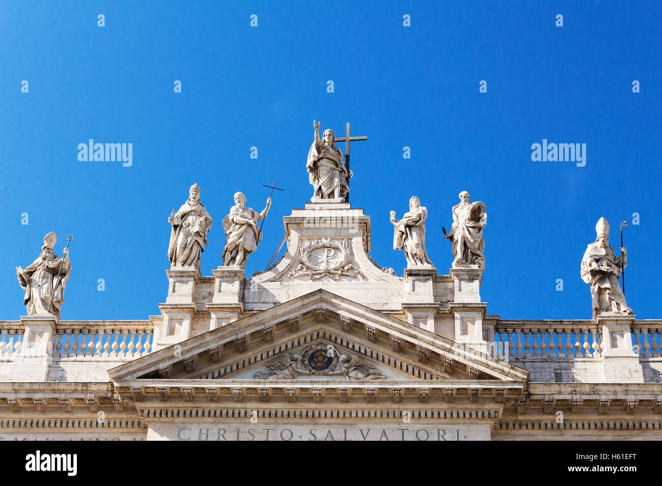 San Giovanni al laterano, Christo Salvatori, basilica front facade in ...